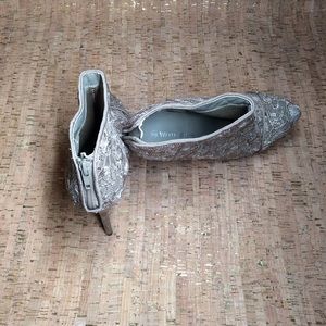 Wild Diva | Shoes | Wild Diva Lounge Tan Lace Suede Booties Size 8 ...